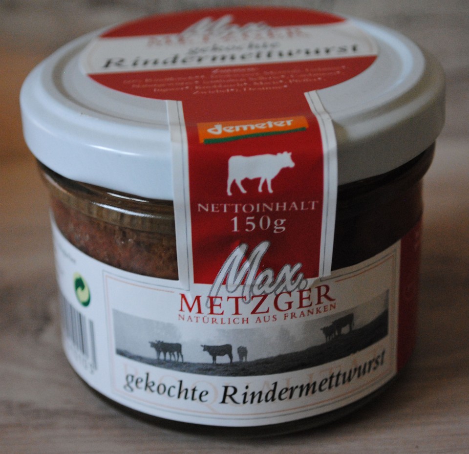 Demeter gekochte Rindermettwurst · Max. Metzger